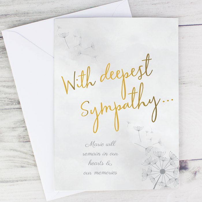 Personalised Deepest Sympathy Card | SpecialMoment.co.uk