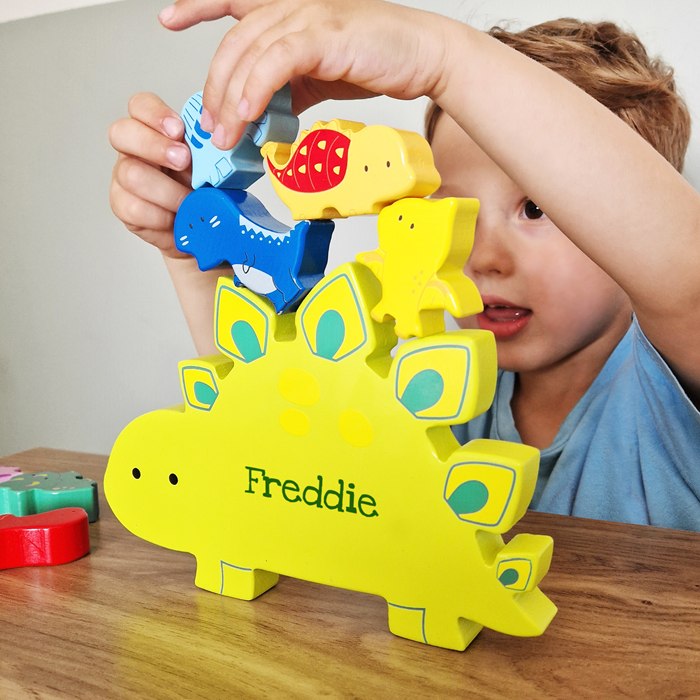 Personalised Dinosaur Book & Stacking Toy | SpecialMoment.co.uk
