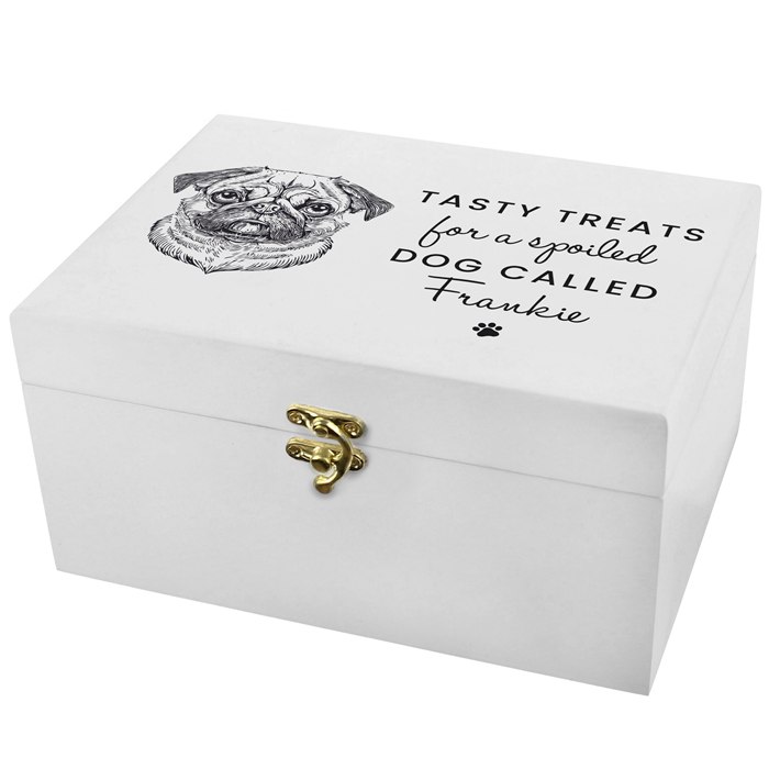 Personalised Dog Breed White Wooden Storage Box | SpecialMoment.co.uk