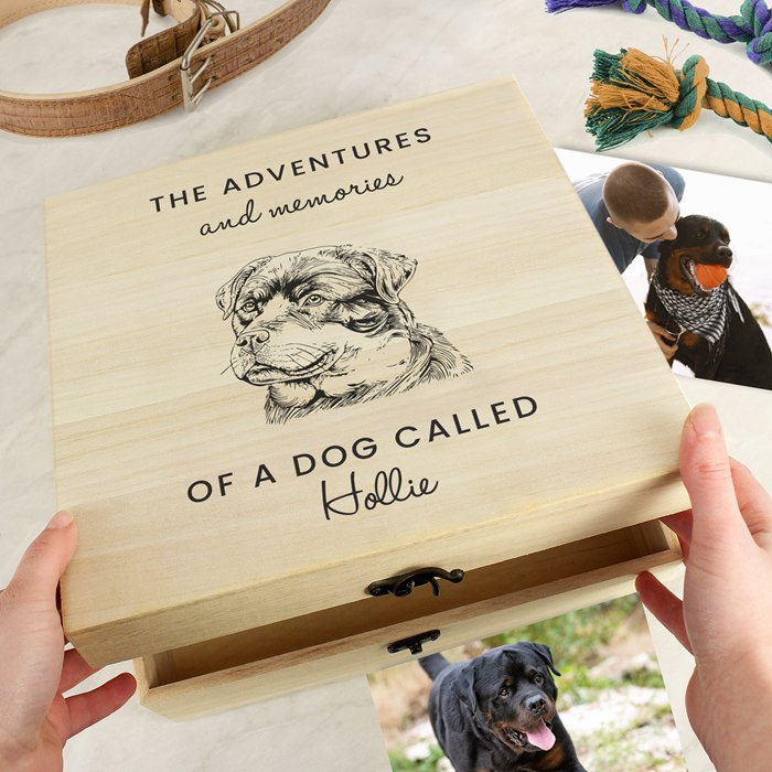 Personalised Dog Breed Wooden Storage Box | SpecialMoment.co.uk