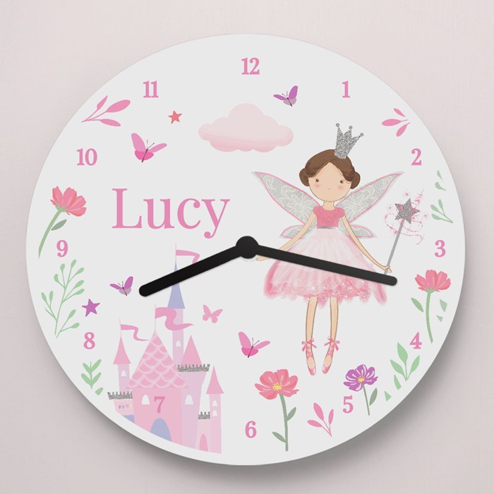 Personalised Fairy Princess Clock | SpecialMoment.co.uk
