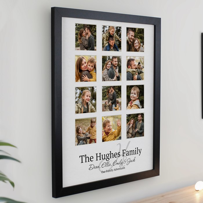 Personalised Family Black Multi Photo Frame | SpecialMoment.co.uk