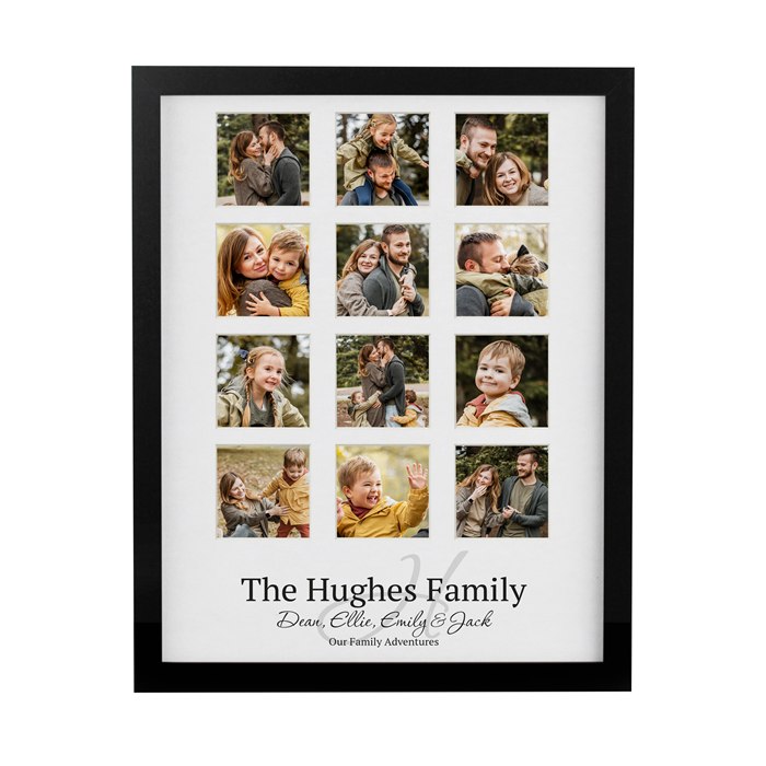 Personalised Family Black Multi Photo Frame | SpecialMoment.co.uk