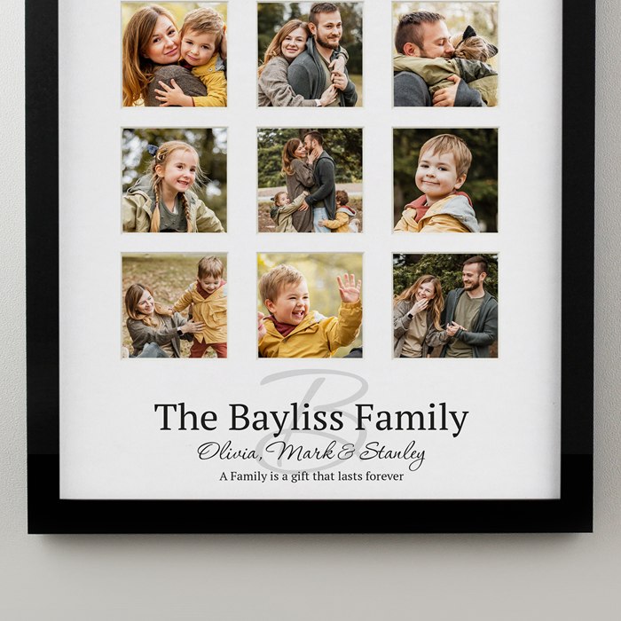 Personalised Family Black Multi Photo Frame | SpecialMoment.co.uk