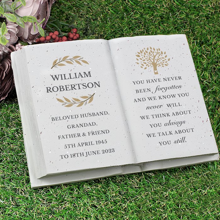 Personalised Family Tree Memorial Resin Book | SpecialMoment.co.uk