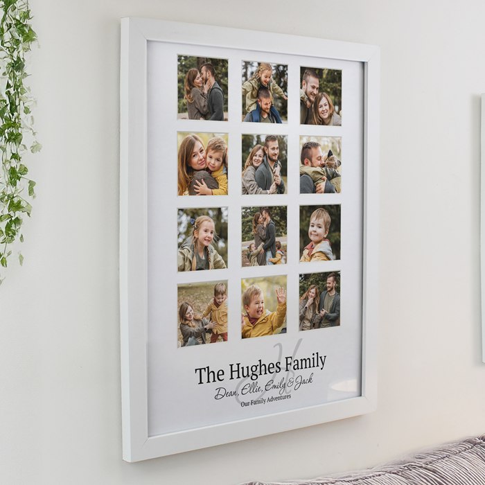 Personalised Family White Multi Photo Frame | SpecialMoment.co.uk