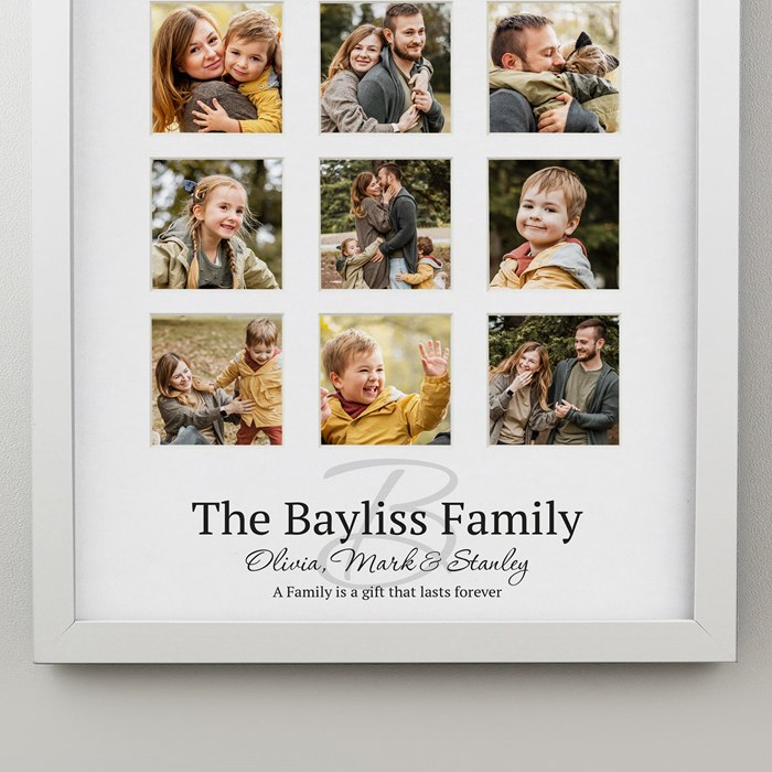 Personalised Family White Multi Photo Frame | SpecialMoment.co.uk