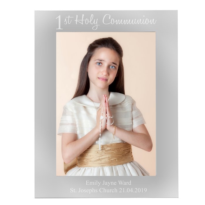 Personalised First Holy Communion 5x7 Portrait Photo Frame ...