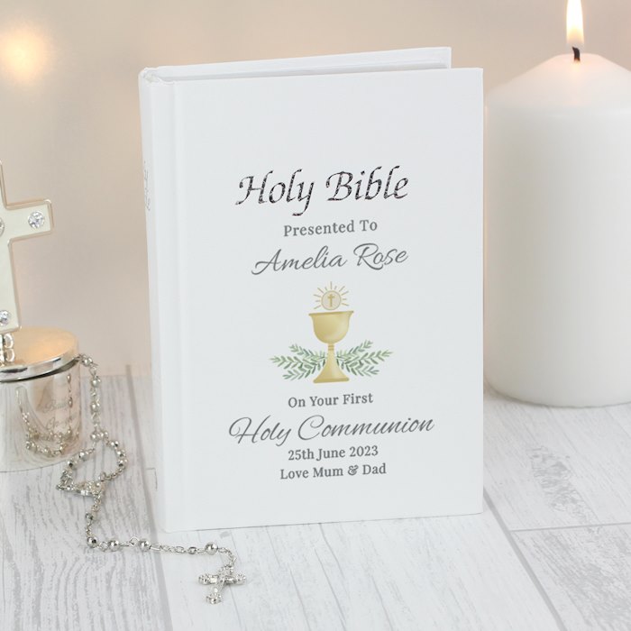 Personalised First Holy Communion Holy Bible - King James Version ...