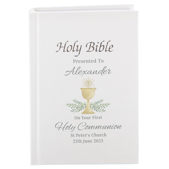 Personalised First Holy Communion Holy Bible - King James Version ...