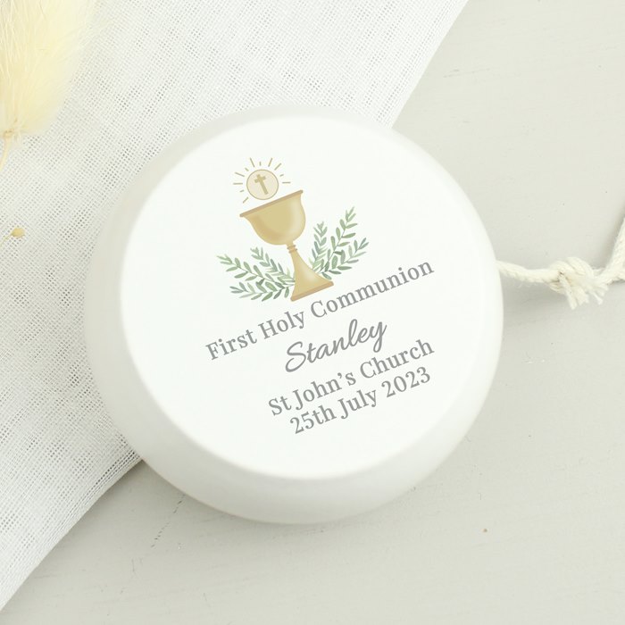 Personalised First Holy Communion Wooden Yoyo | SpecialMoment.co.uk