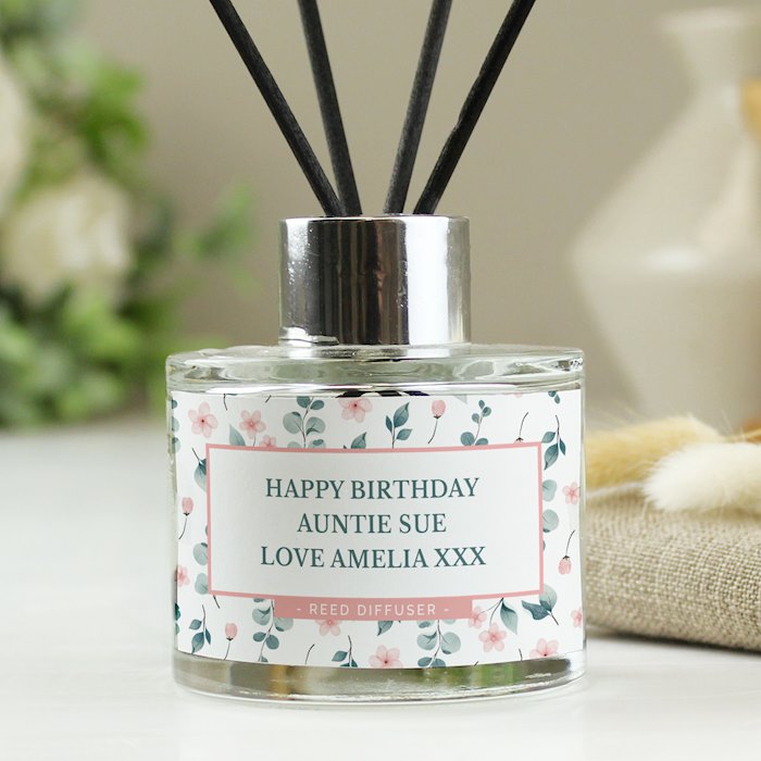 Personalised Floral Reed Diffuser | SpecialMoment.co.uk