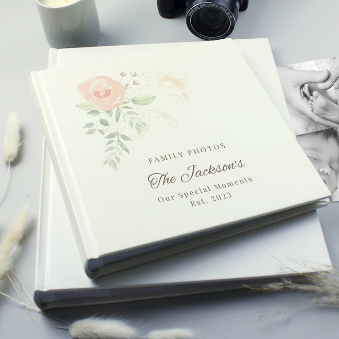 Personalised Floral Square Photo Album | SpecialMoment.co.uk