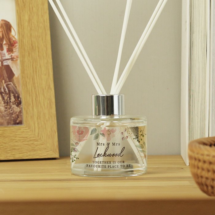 Personalised Floral Watercolour Reed Diffuser | SpecialMoment.co.uk