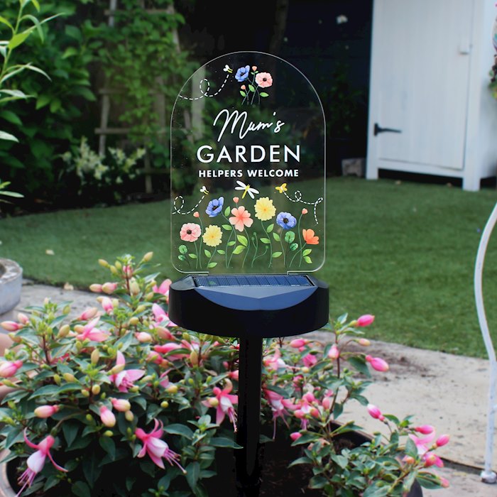 Personalised Flower Garden Outdoor Solar Light | SpecialMoment.co.uk