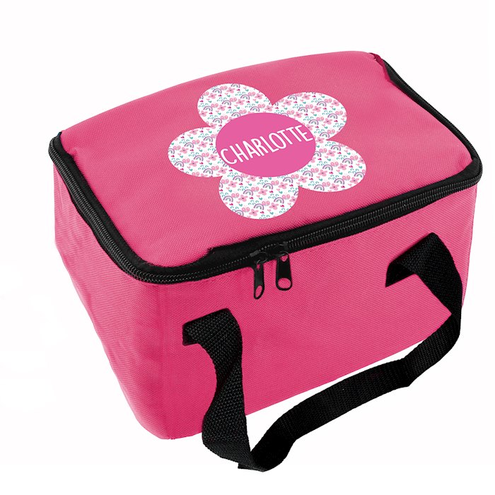 Personalised Flower Pink Lunch Bag | SpecialMoment.co.uk
