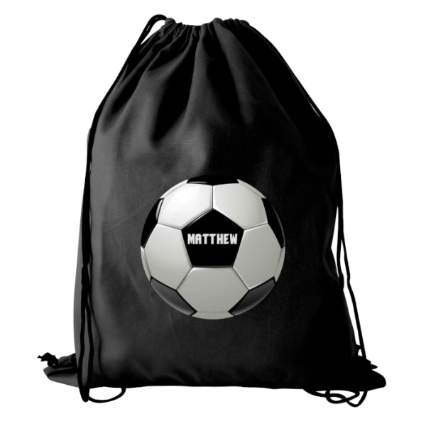 Personalised Football Black Kit Bag | SpecialMoment.co.uk