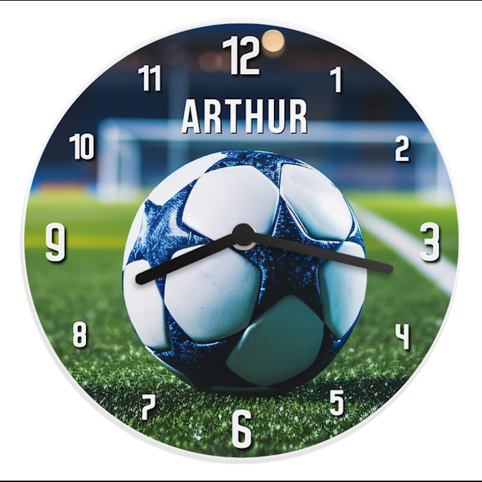 Personalised Football Wooden Childrens Clock | SpecialMoment.co.uk