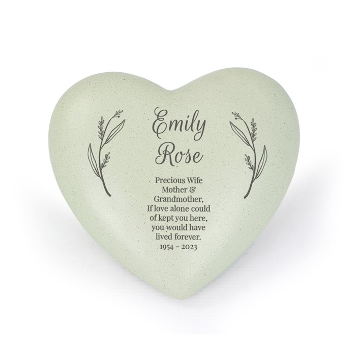 Personalised Free Text Heart Memorial | SpecialMoment.co.uk