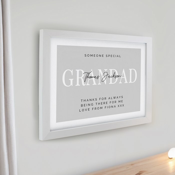Personalised Free Text White Poster Frame | SpecialMoment.co.uk