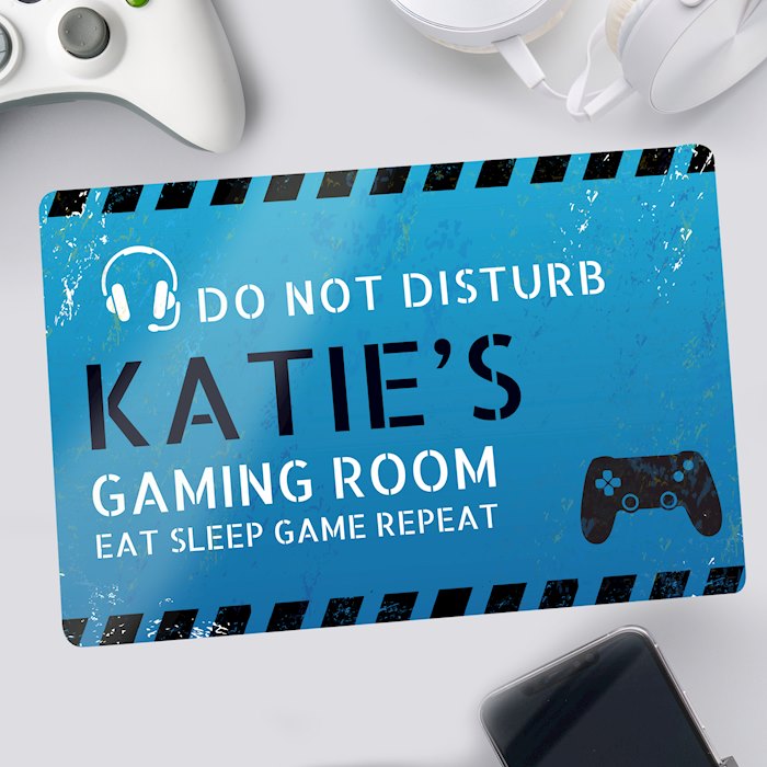Personalised Gamer Do Not Disturb Metal Sign | SpecialMoment.co.uk