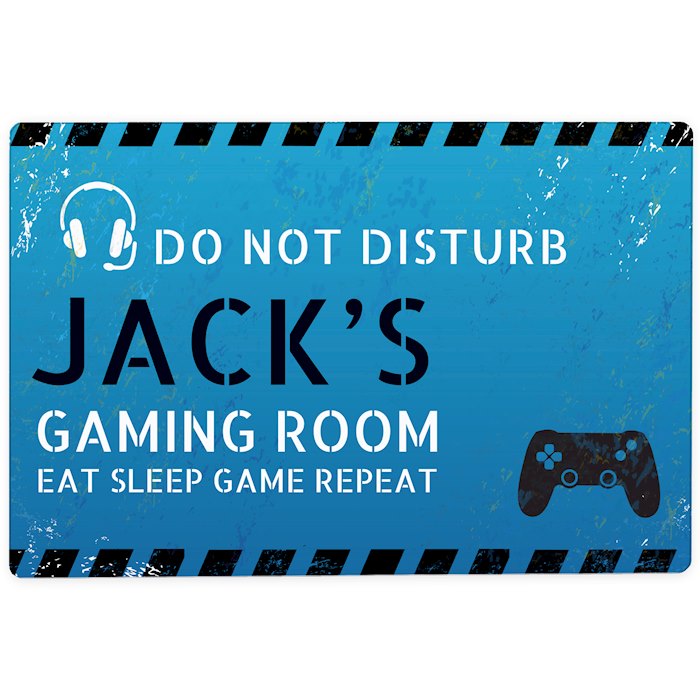 Personalised Gamer Do Not Disturb Metal Sign | SpecialMoment.co.uk