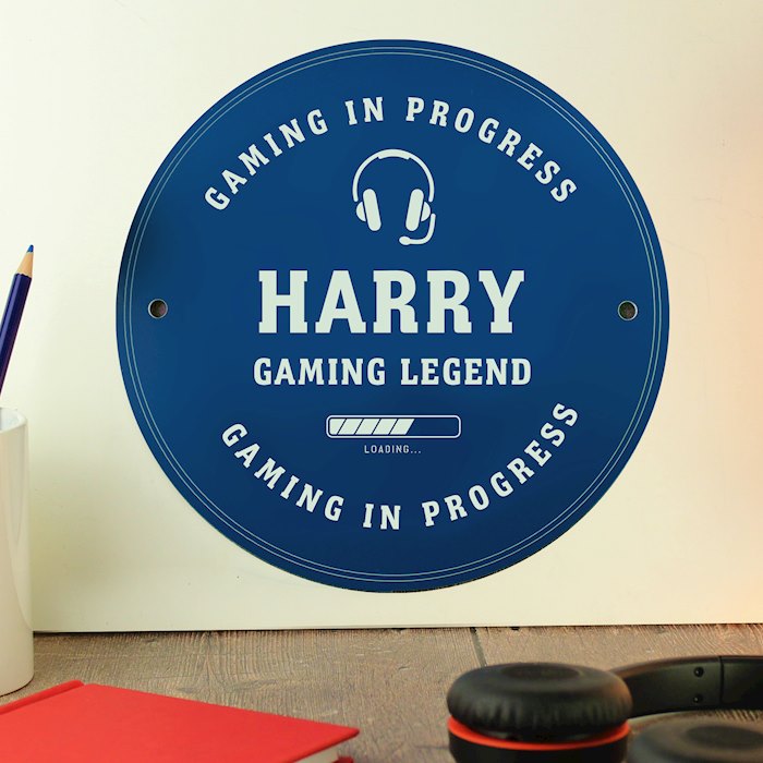 Personalised Gaming Blue Plaque | SpecialMoment.co.uk