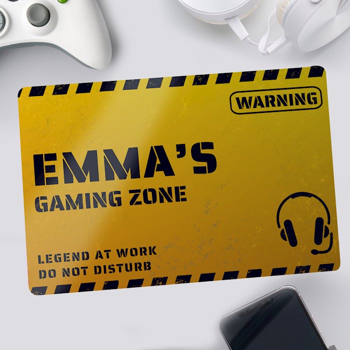 Personalised Gaming Zone Metal Sign | SpecialMoment.co.uk