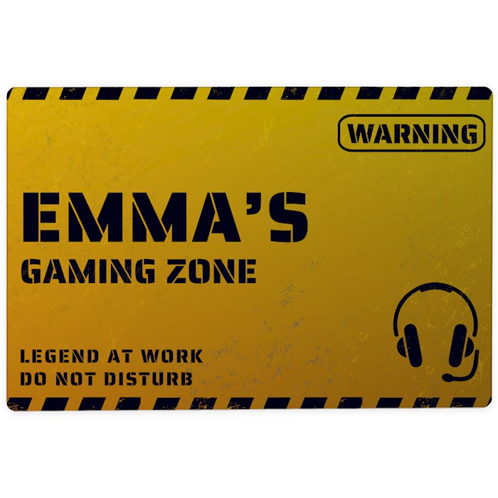 Personalised Gaming Zone Metal Sign | SpecialMoment.co.uk