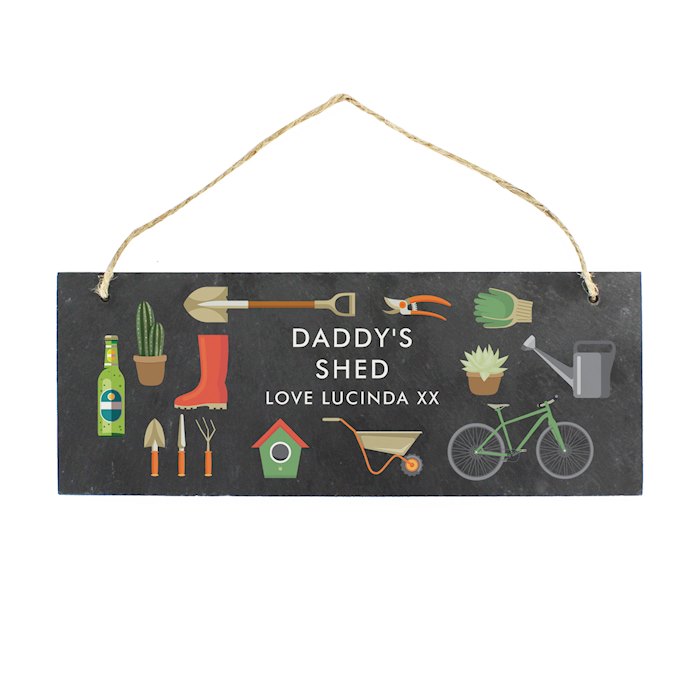 Personalised Garden Printed Hanging Slate Plaque | SpecialMoment.co.uk