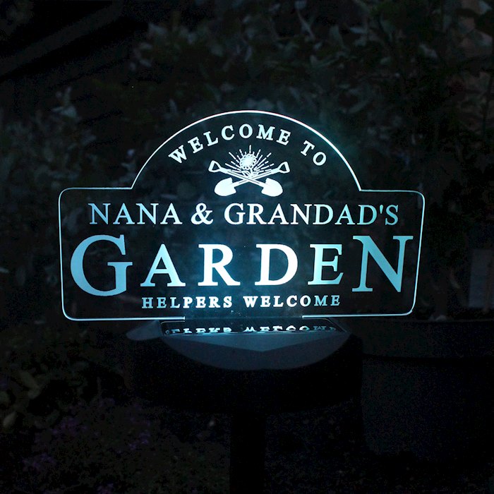 Personalised Garden Sign Outdoor Solar Light | SpecialMoment.co.uk