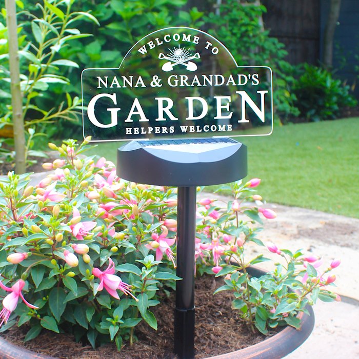 Personalised Garden Sign Outdoor Solar Light | SpecialMoment.co.uk