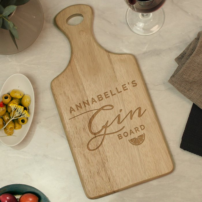 Personalised Gin Wooden Paddle Board | SpecialMoment.co.uk