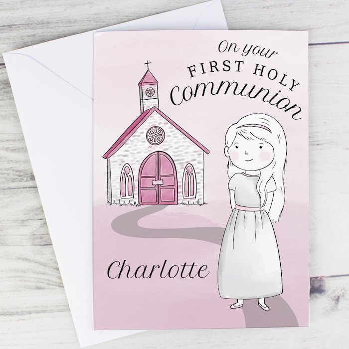 Personalised Girls First Holy Communion Card | SpecialMoment.co.uk