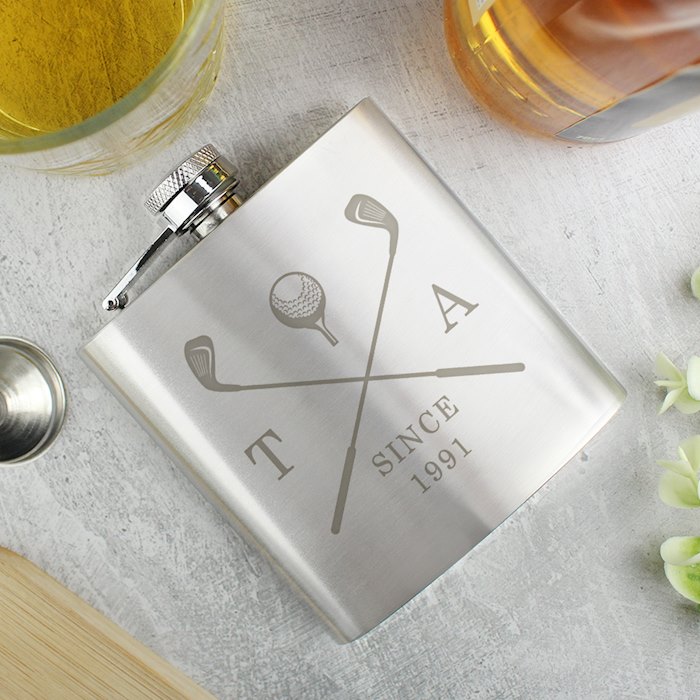 Personalised Golf Hip Flask | SpecialMoment.co.uk