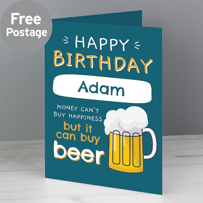 Personalised Happy Birthday Beer Card | SpecialMoment.co.uk