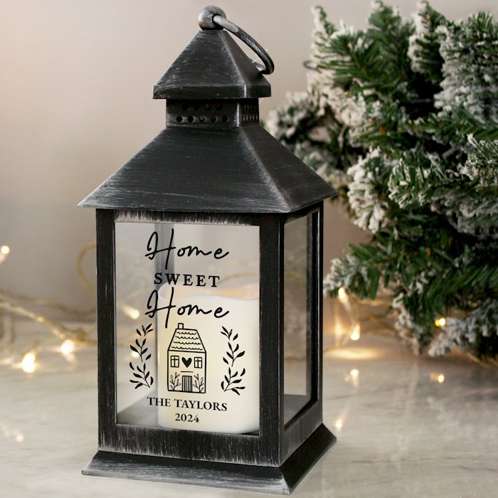 Personalised Home Black Lantern | SpecialMoment.co.uk