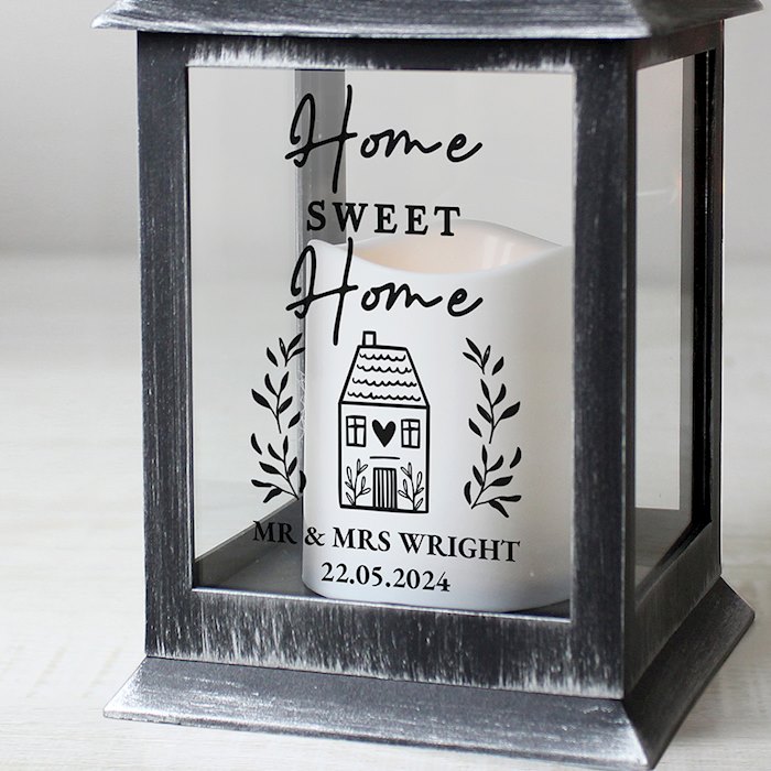 Personalised Home Black Lantern | SpecialMoment.co.uk