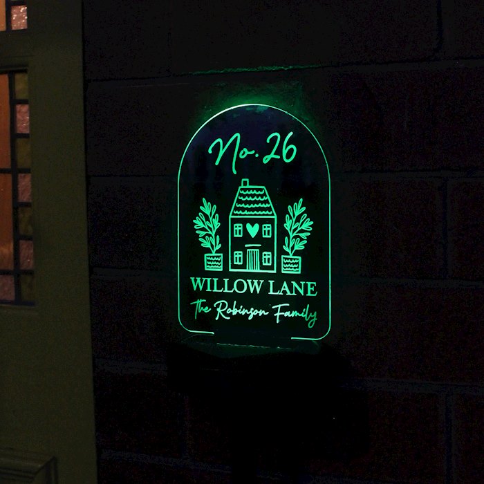 Personalised Home Outdoor Solar Light | SpecialMoment.co.uk