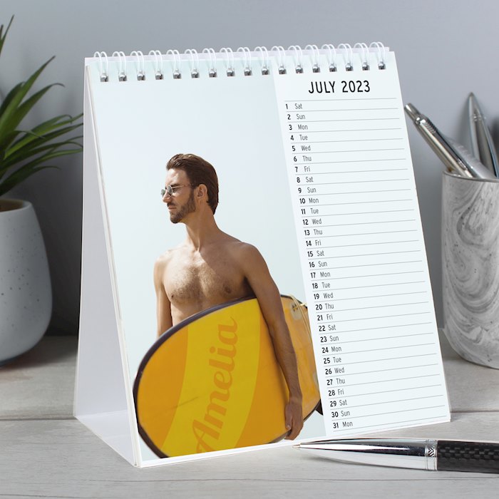 Personalised Hot Hunks Desk Calendar | SpecialMoment.co.uk