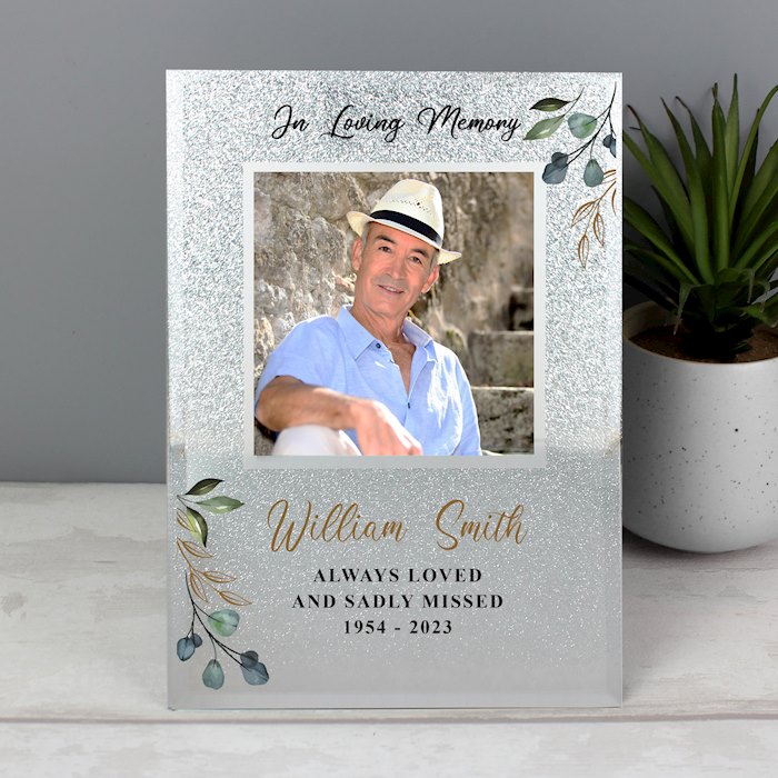 Personalised In Loving Memory 4x4 Glitter Frame | SpecialMoment.co.uk