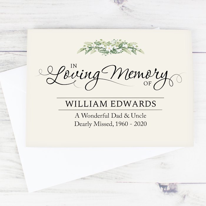 Personalised In Loving Memory Card | SpecialMoment.co.uk