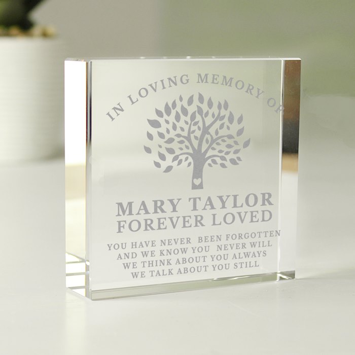 Personalised In Loving Memory Family Tree Crystal Token | SpecialMoment ...
