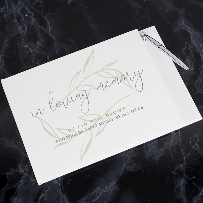 Personalised In Loving Memory Guest Book & Pen | SpecialMoment.co.uk