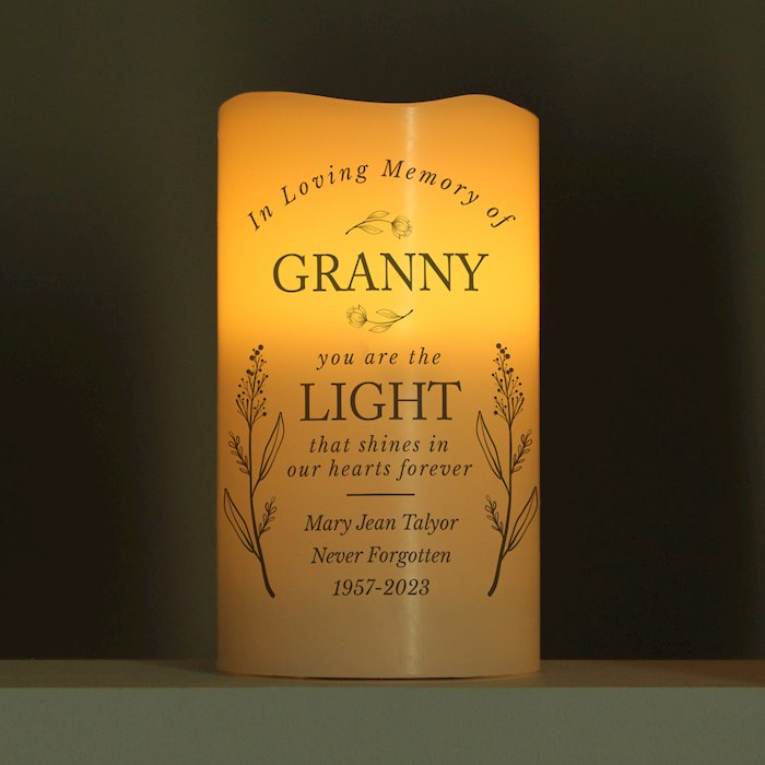 Personalised In Loving Memory LED Candle | SpecialMoment.co.uk