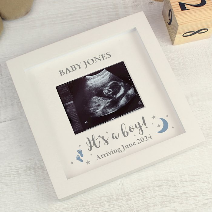 Personalised 'It's A Boy' Baby Scan Frame | SpecialMoment.co.uk