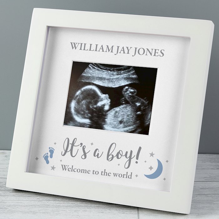 Personalised 'It's A Boy' Baby Scan Frame | SpecialMoment.co.uk