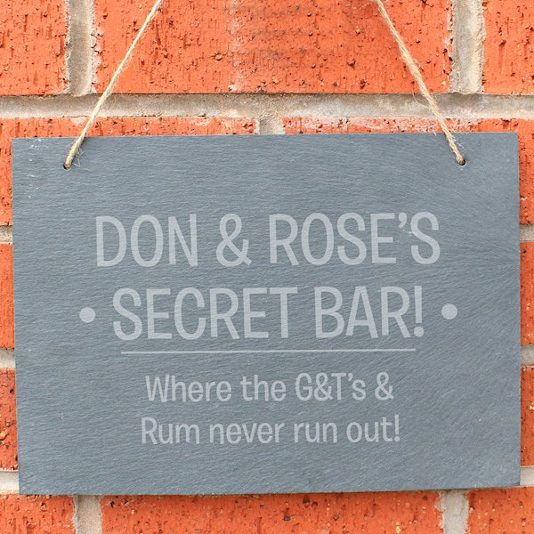 Personalised Large Hanging Slate Plaque Sign | SpecialMoment.co.uk