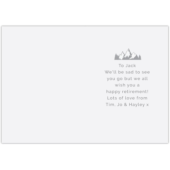 Personalised Leaving Retirement Adventure Card | SpecialMoment.co.uk
