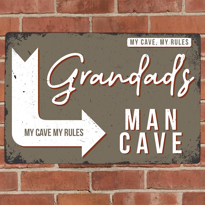 Personalised Man Cave Metal Sign | SpecialMoment.co.uk